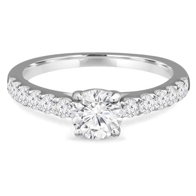 Majesty Diamonds 1 CTW Round Lab Created Diamond Cathedral Solitaire ...