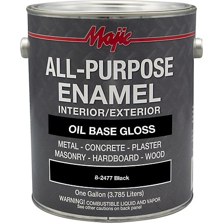 Majic 8-2477-1 1 gal. Black All Purpose Enamel Paint - Walmart.com
