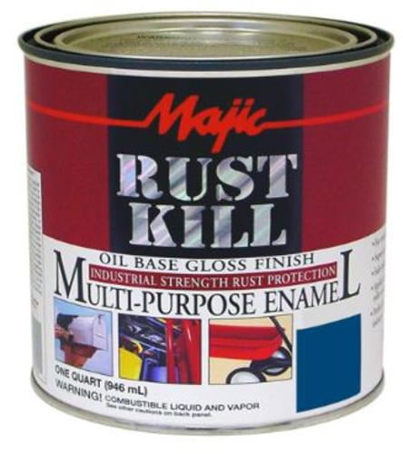 Majic 8-6005-2 Rust Kill Oil Based Enamel, 1 Quart, Royal Blue, Each ...