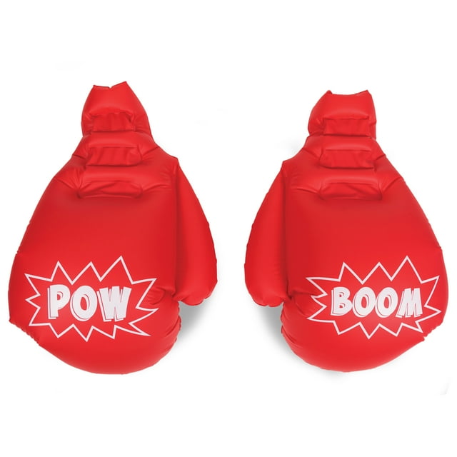 Majik Big Boppers Giant Inflatable Boxing Gloves, 1 Pair, 26 in. Red (1 ...