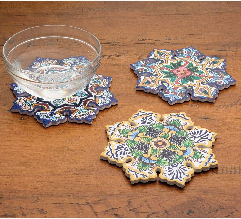 Bits And Pieces Majolica Designer Trivets Ceramic Trivets 3 Count ...