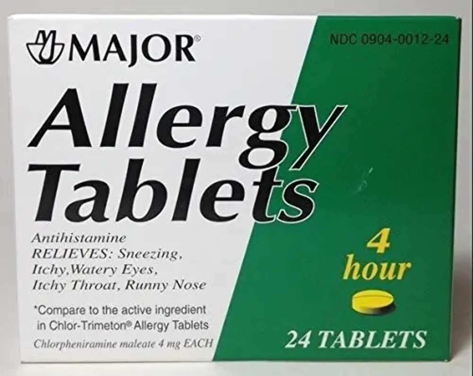 Major 4 Hour Allergy Tablets, 24 Count - Walmart.com