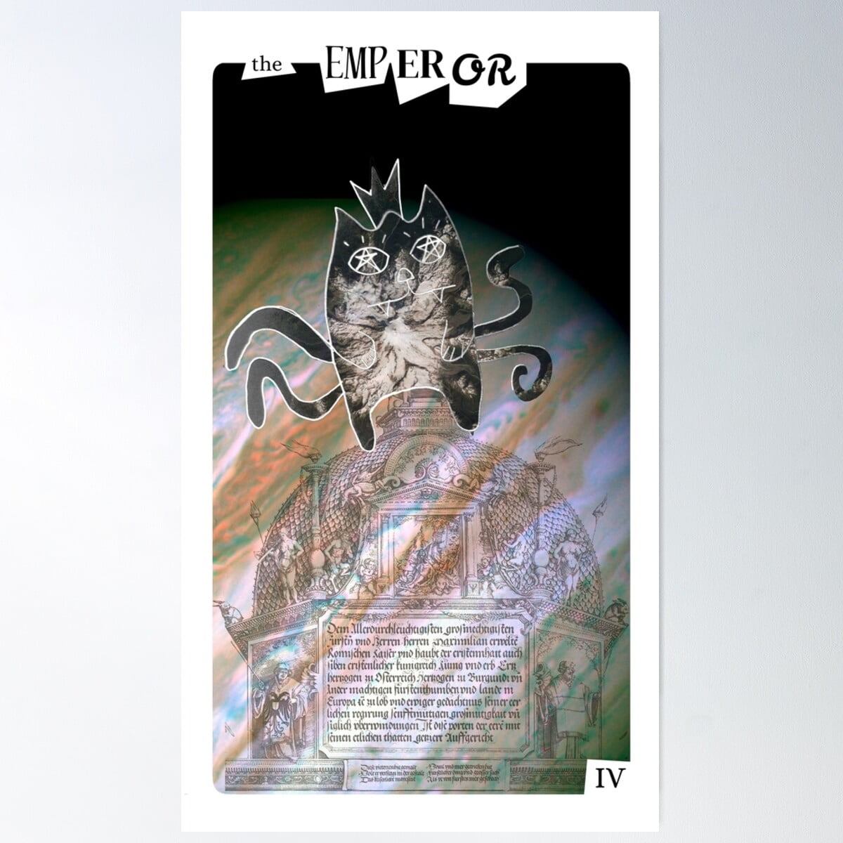 Major Arcana 4: The Emperor Poster Wall Art, Modern Wall Decor For ...