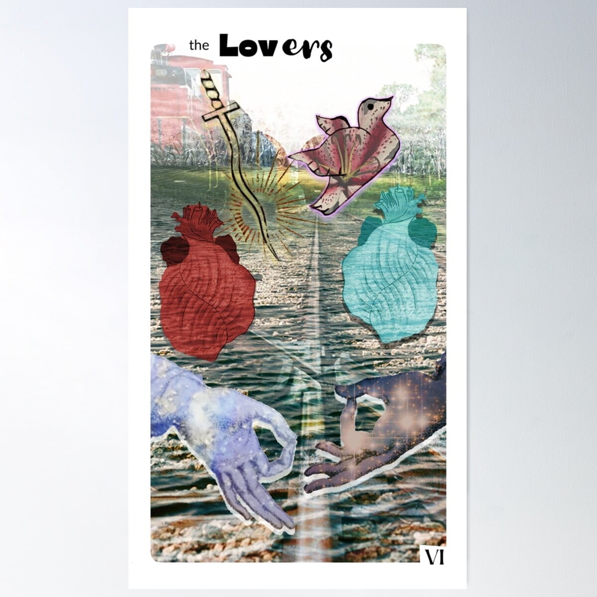 Major Arcana 6: The Lovers Poster Wall Art, Modern Wall Decor For ...