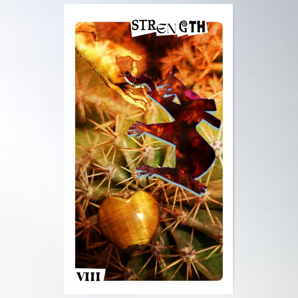 Major Arcana 8: Strength Poster Wall Art, Modern Wall Decor For Living ...