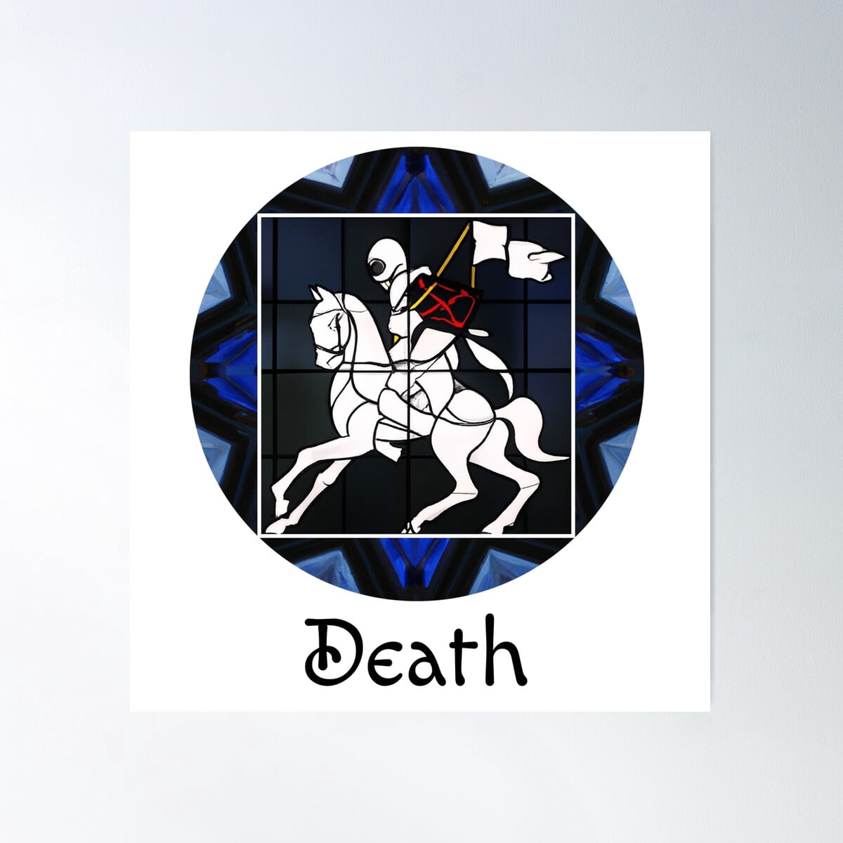 Major Arcana Death - Stained Glass Design For T-Shirt, Stickers And ...