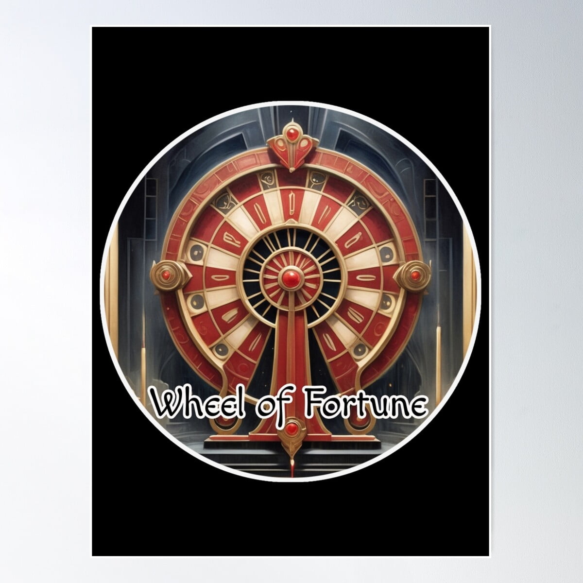 Major Arcana Tarot Cards - Art Deco Wheel Of Fortune Poster Wall Art ...