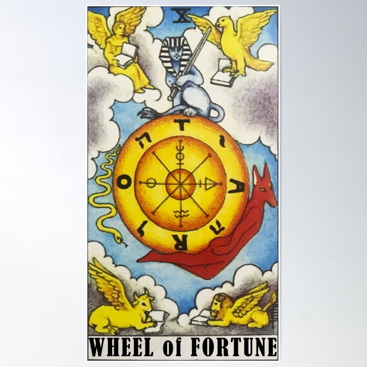 Major Arkana Tarot Kartları 10 - Wheel Of Fortune Poster Wall Art ...
