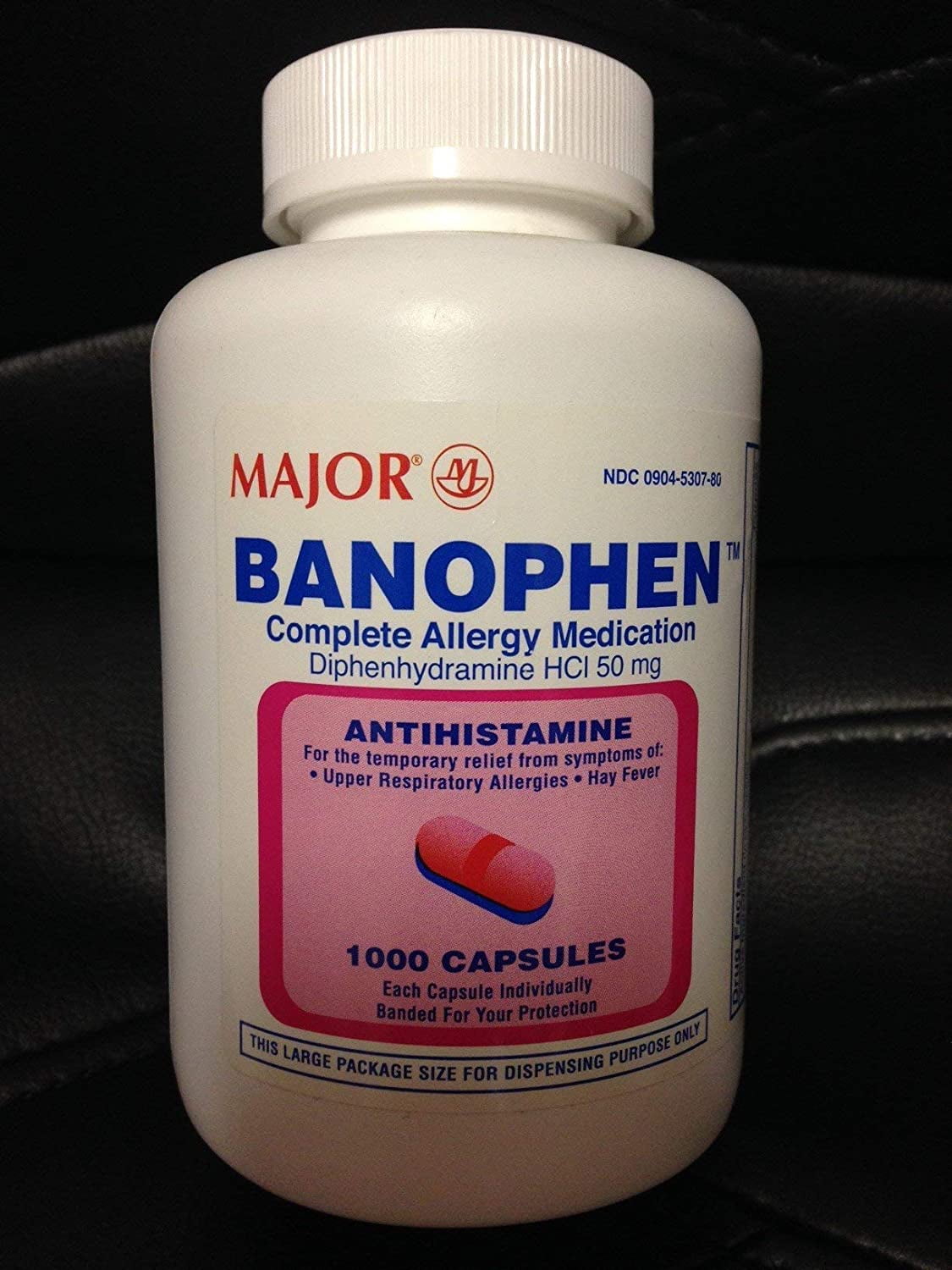 Major Banophen 50 mg. Capsules 1000 ct. (Pack of 2) - Walmart.com
