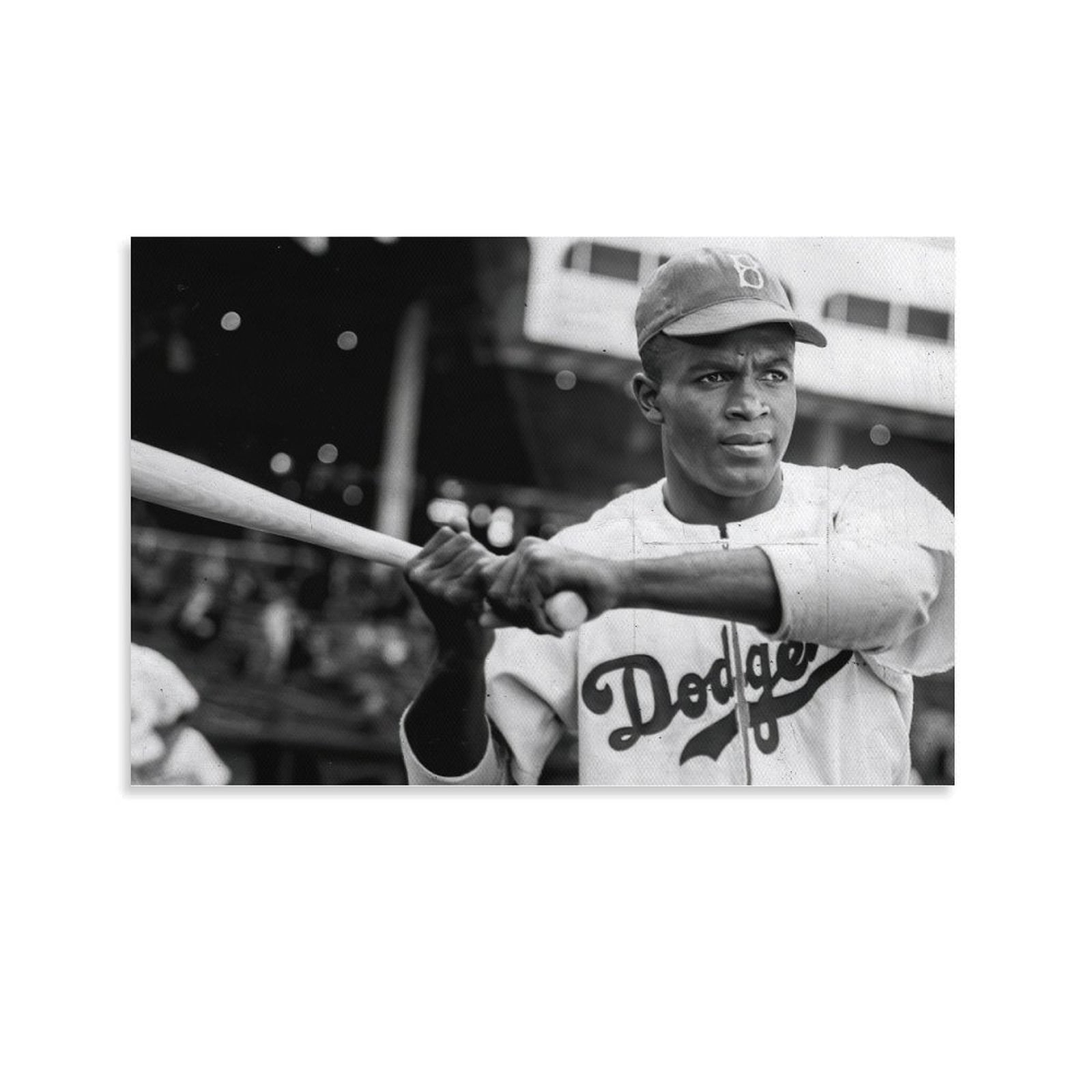 Major Baseball First Basemen Jackie Robinson Retro Poster Canvas Poster ...