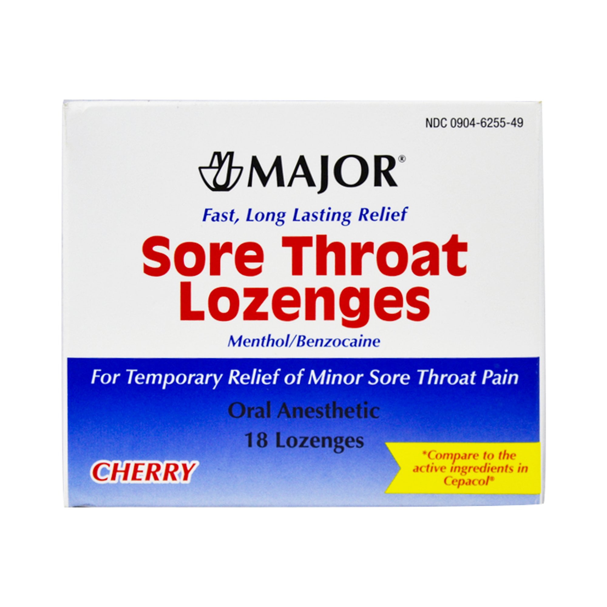 Major Cherry Sore Throat Lozenges, 18 Count HSA/FSA Eligible - Walmart.com