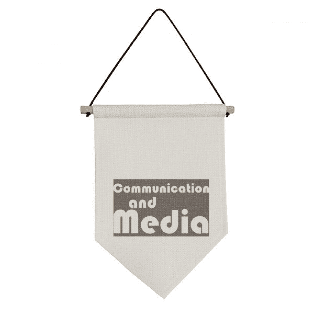 Major Communication And Media Black Canvas Flag Hanging Wall Art Decor ...