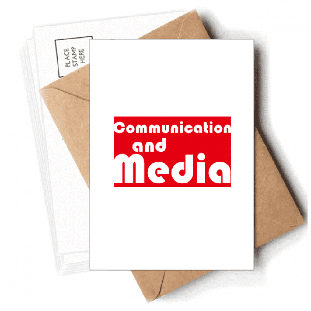Major Communication And Media Red Postcards Envelopes Blank Note Cards ...