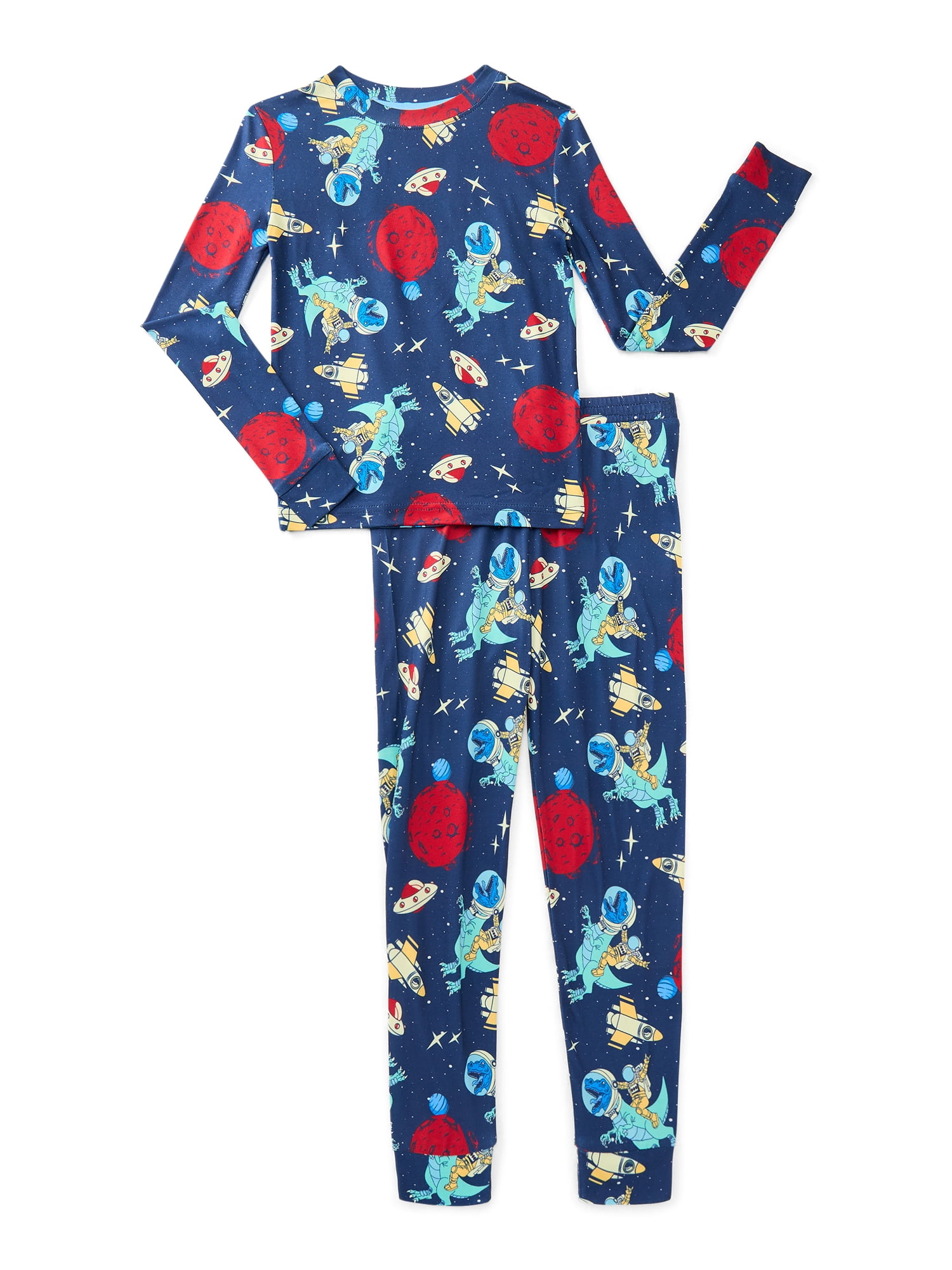 Major Cuddles Boys Long Sleeve Top and Pants Snug Fit Pajama Sleep Set ...