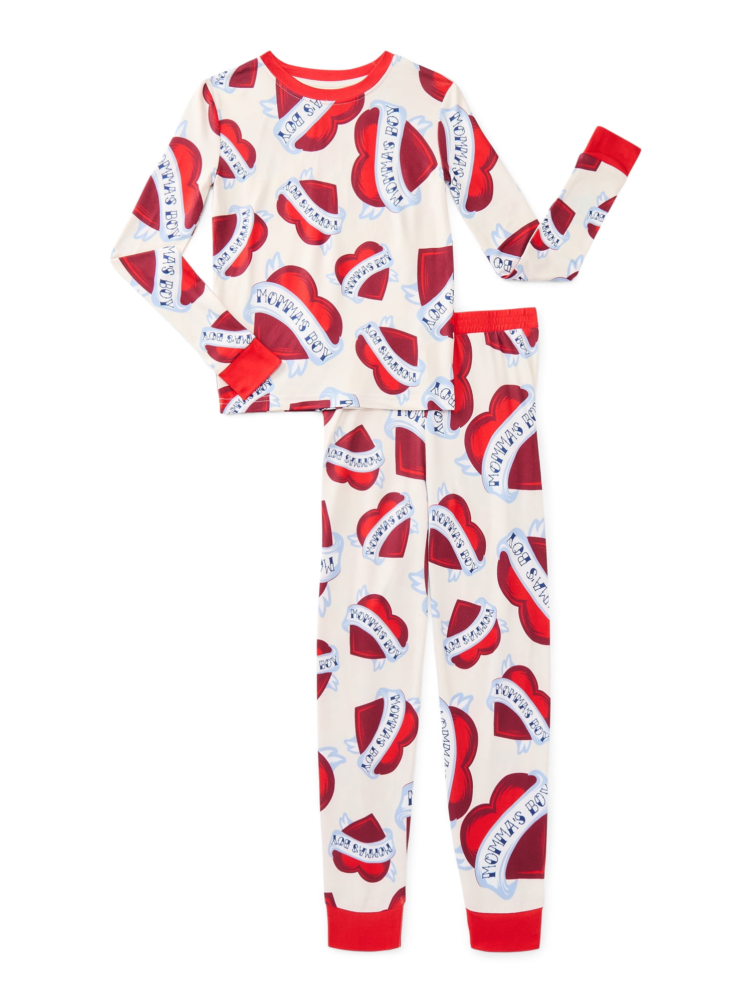Major Cuddles Boys Long Sleeve Top and Pants Snug Fit Pajama Sleep Set ...