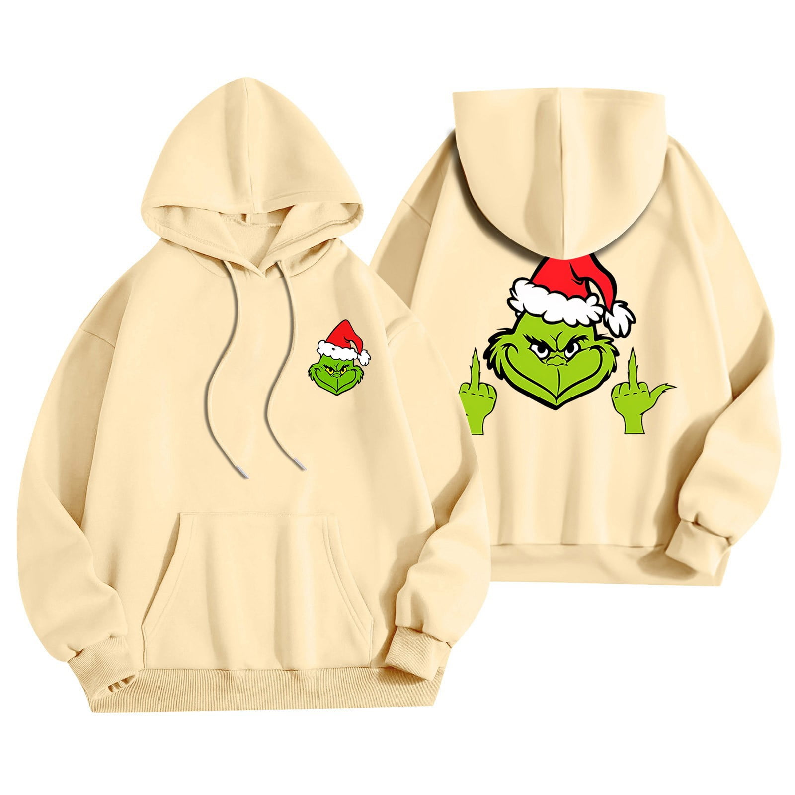 Major Deals,Deals Up To 50% Off,Womens Grinch Hoodies Oversized Sweatshirts Pullover Grinch Long ...