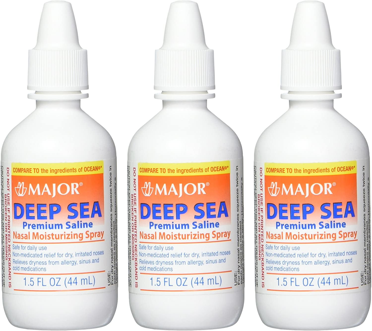 Major Deep Sea Premium Saline Nasal Spray for Sinus Irrigation, Dryness ...