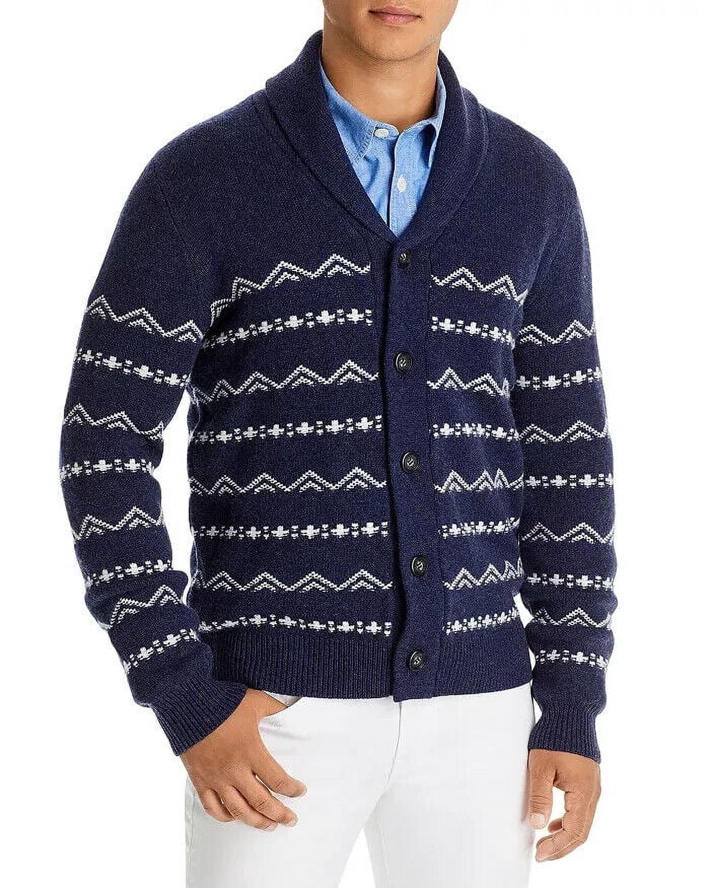 Major Department Store Designer Reg Fit Merino Wool Cardigan in Indigo ...