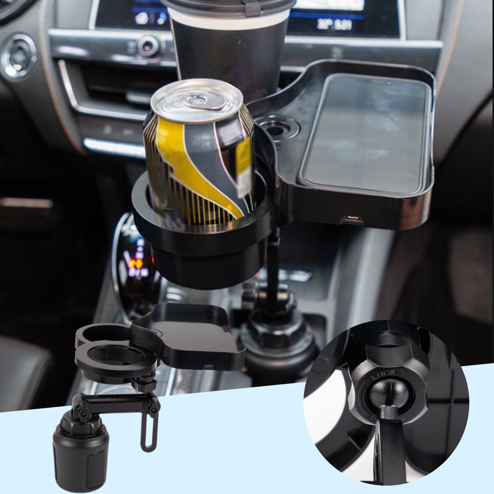 Major Discount, Cup Holder Extender with Wireless Charging, Adjustable ...