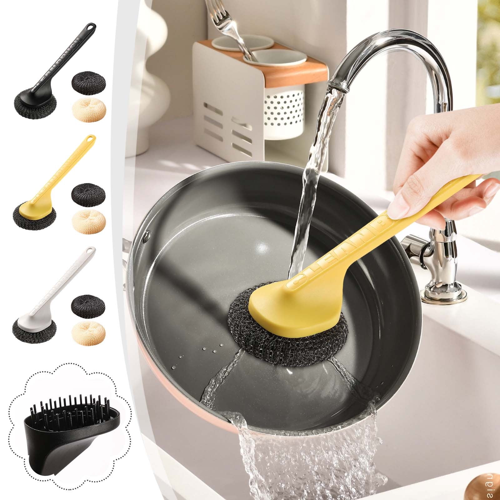 Major Discount, Stainless Steel Cleaning Ball with Handle, Kitchen ...