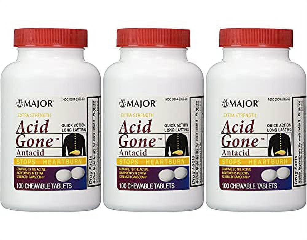 Major Extra Strength Acid Gone Quick Action Long Lasting Antacid Stops ...