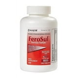 Major FeroSul Iron Pills Supplement, Ferrous Sulfate 325mg, OTC, 1000 ...
