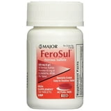 Major FeroSul 325mg Herbal Iron Supplement, Easy-to-Swallow Red Tablets ...
