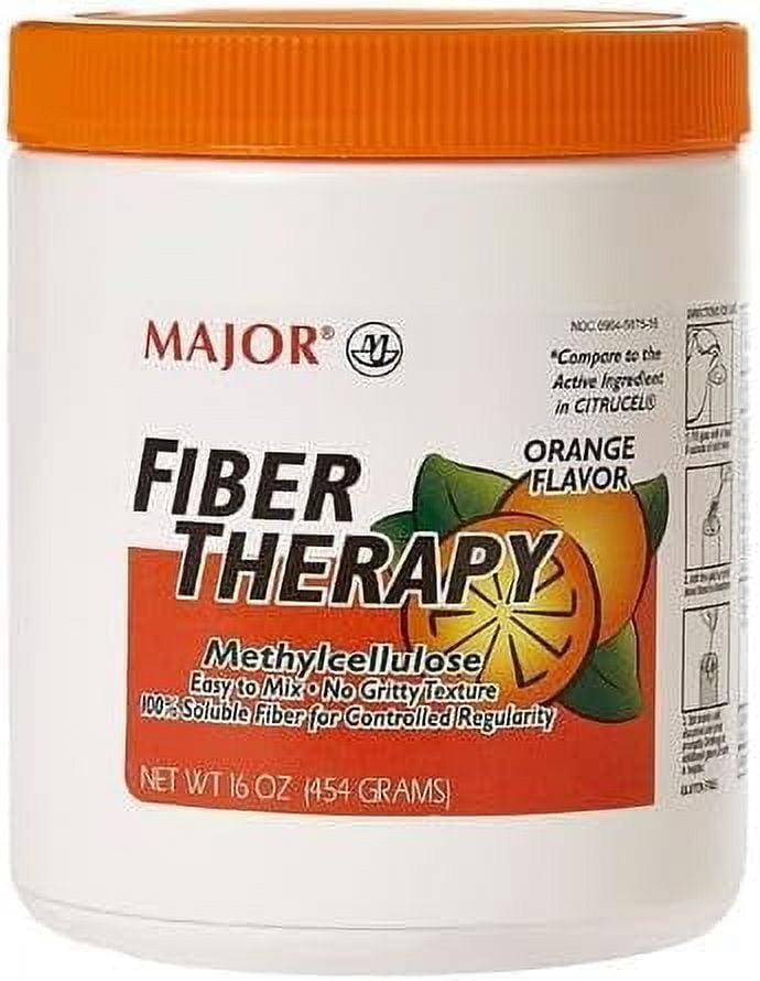Major Fiber Therapy Easy to Mix Non-Gritty Texture Orange Flavor ...