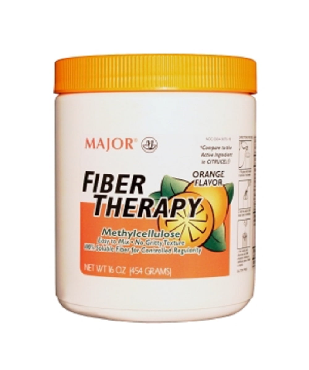 Major Soluble Fiber Therapy Powder, Orange Flavor, Methylcellulose for ...