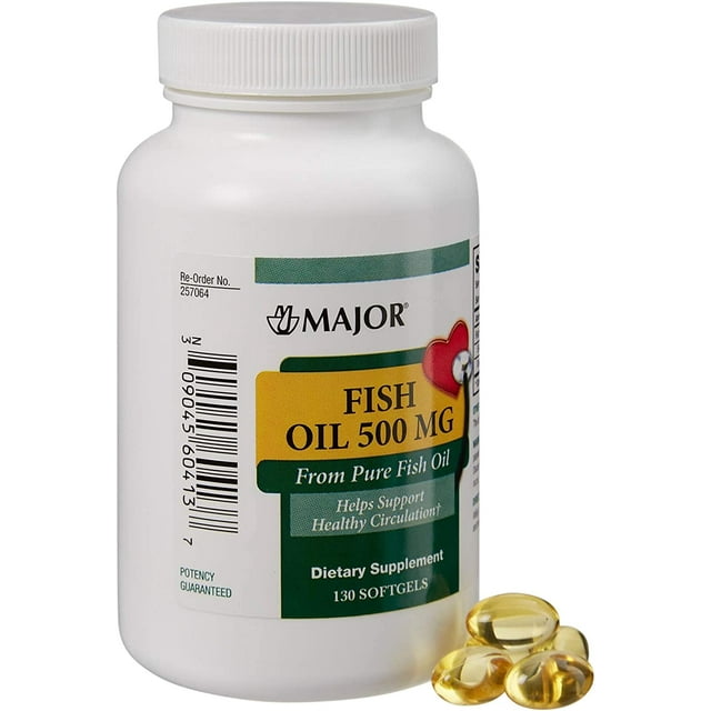 Major Fish Oil 500 mg. 130 SoftGels (Each) - Walmart.com