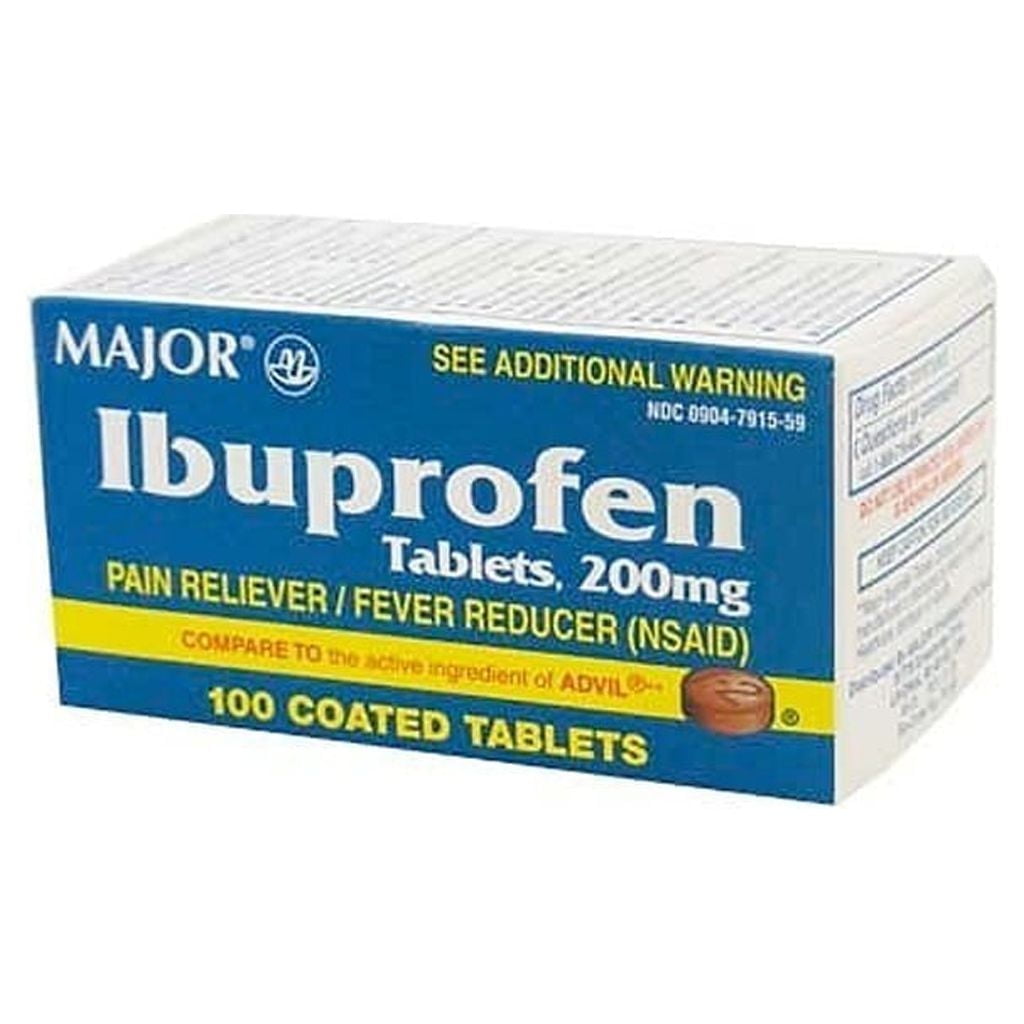 Major Ibuprofen Pain Reliever & Fever Reducer Tablets, 200 mg, 100 ...