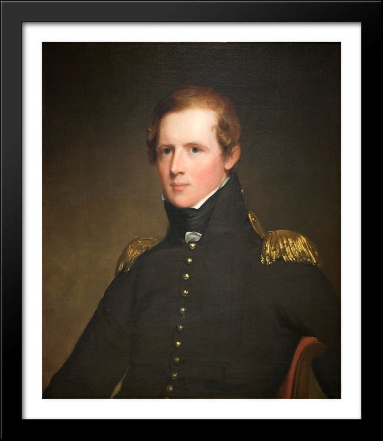 Major John Biddle 28x32 Large Black Wood Framed Print Art by Thomas ...