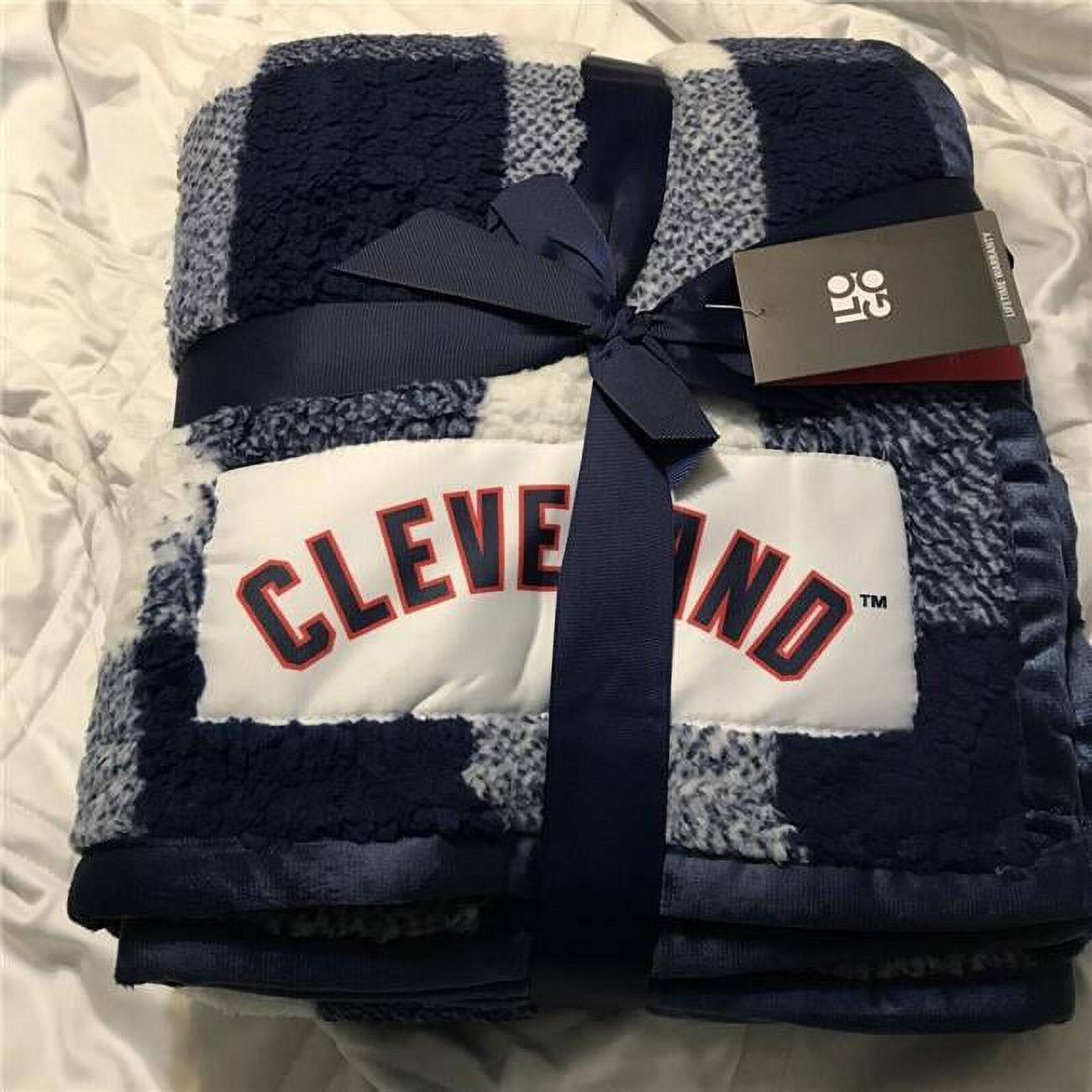 MLB Cleveland Guardians Frosty Fleece Throw Blanket - Buffalo Check ...