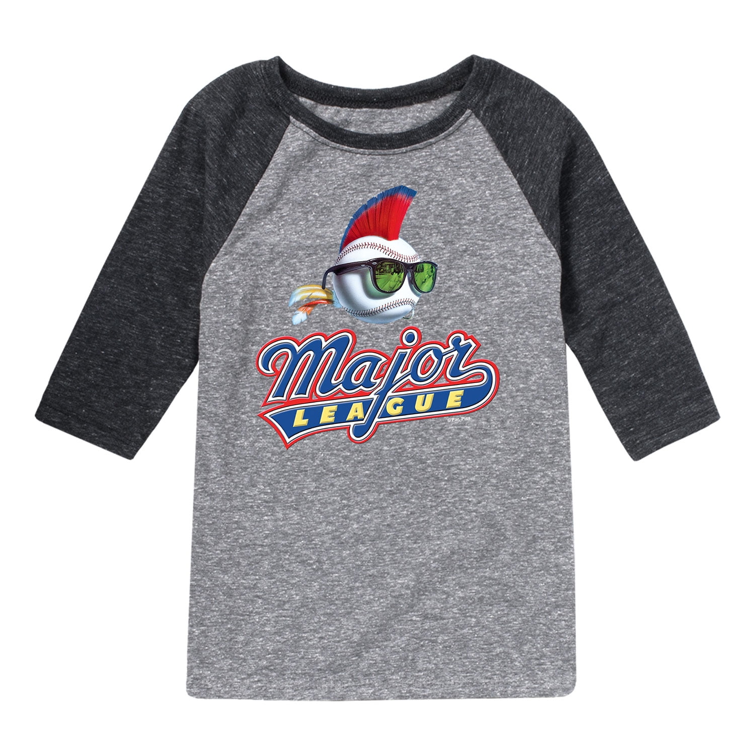 Major League - Mohawk Baseball - Toddler And Youth Raglan Graphic T ...