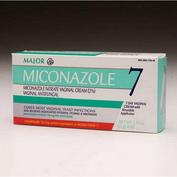 Major Miconazole Nitrate 2 % 7-Day Cream, 45 g, White - Walmart ...