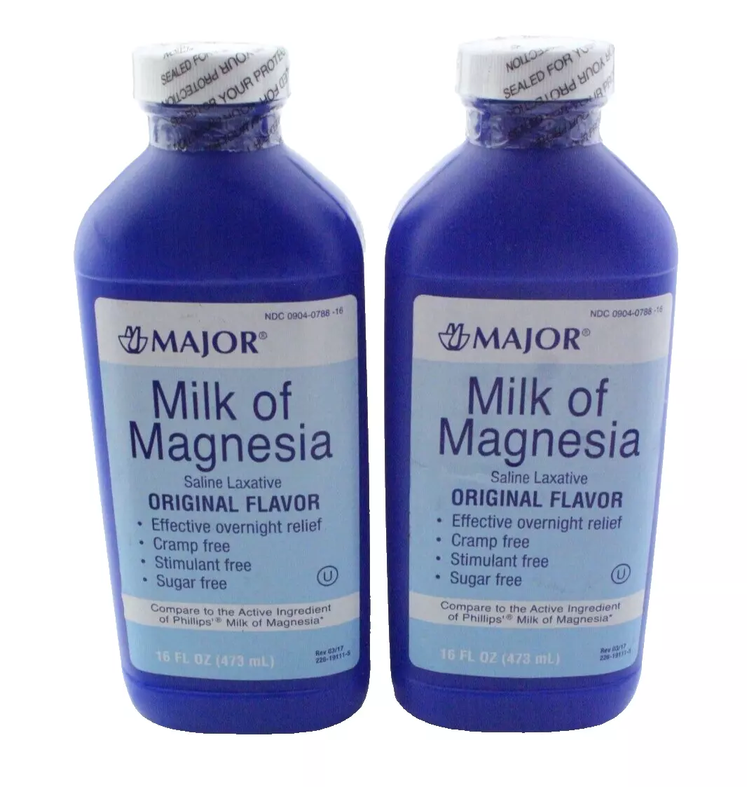 Major Milk of Magnesia Saline Laxative Original Flavor 16 fl oz. 2 ...