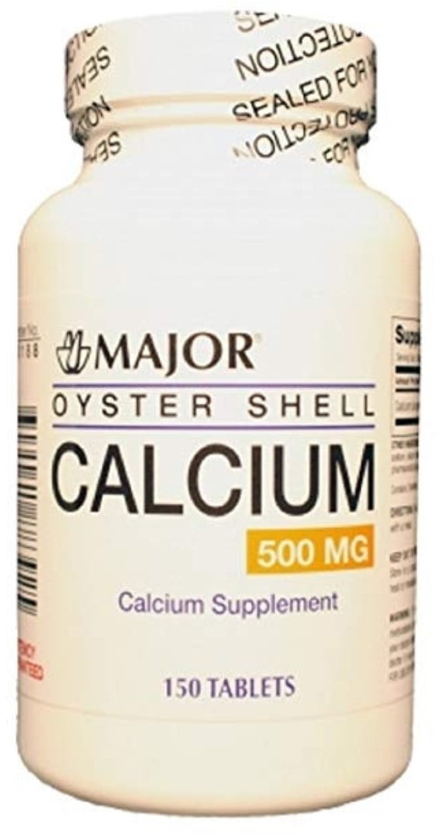 Major Brand Oyster Shell Calcium 500mg Tablets, Bone & Colon Health ...