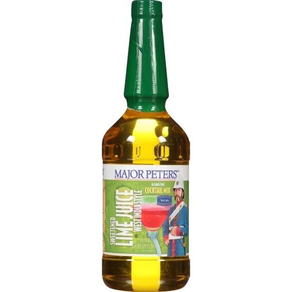 Major Peters Sweetened Lime Juice, 1 Liter -- 6 per case. - Walmart.com