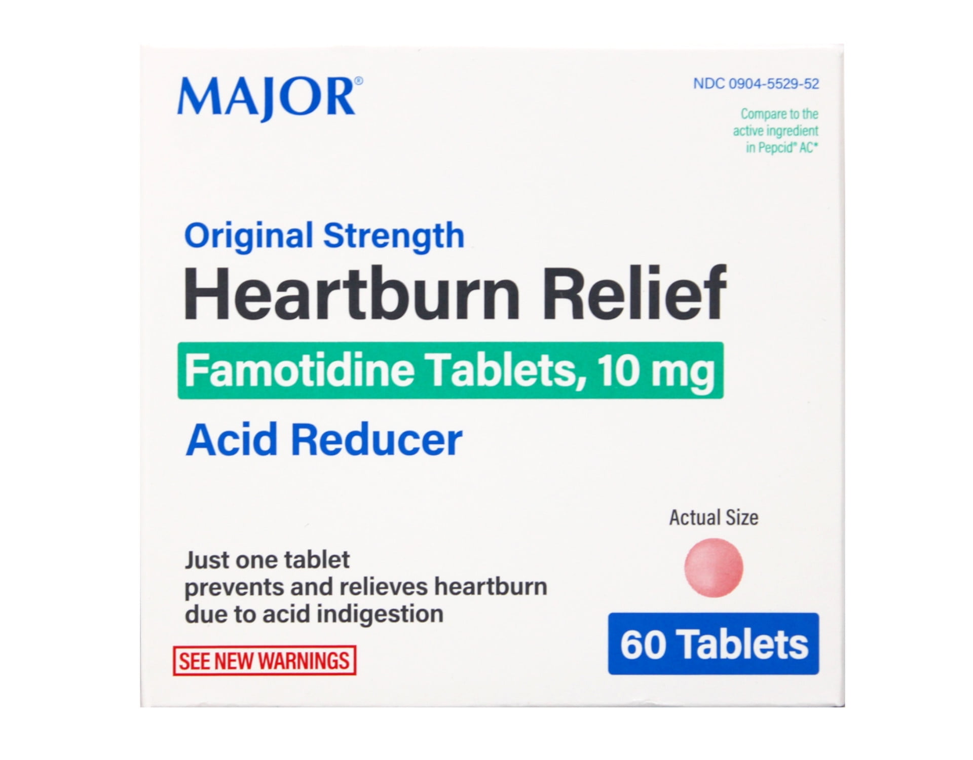 Major Pharmaceuticals Major Heartburn Relief TABS FAMOTIDINE-10 MG Pink ...