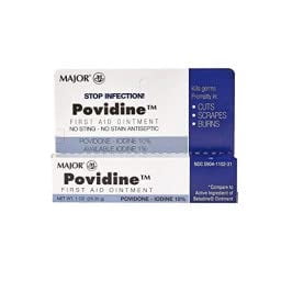 Major Pharmaceuticals Povidine Iodine USP First Aid Ointment for Cuts ...