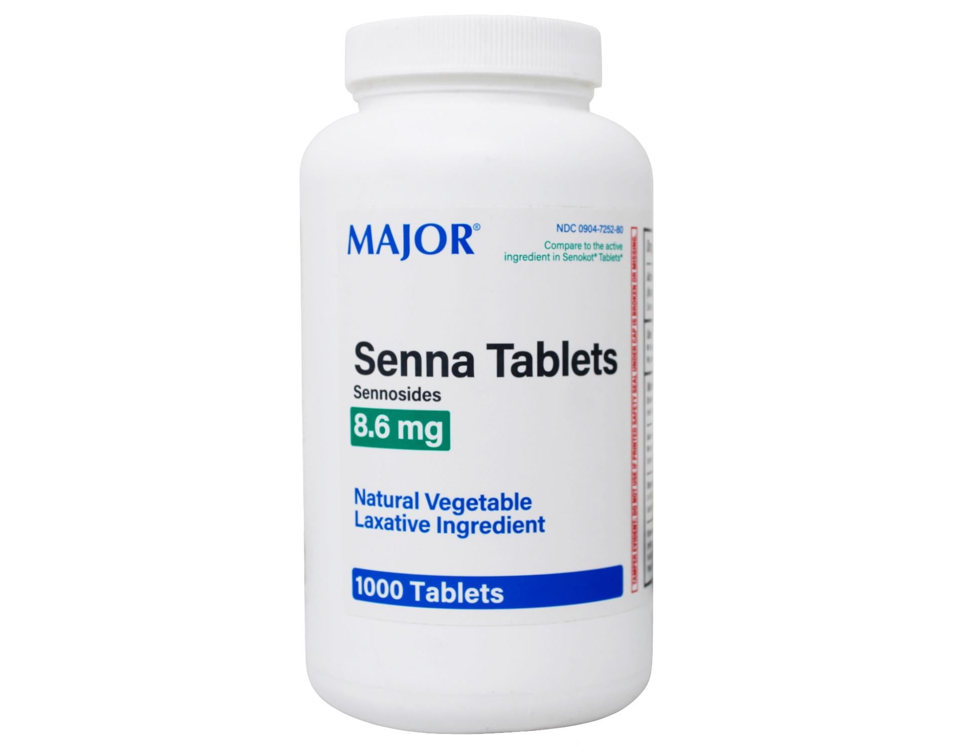 Major Senna Vegetable Laxative Tablets, Gentle Constipation Relief ...