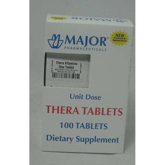 Major Thera Adult Multivitamin Supplement Tablets, 100 Count - Walmart.com