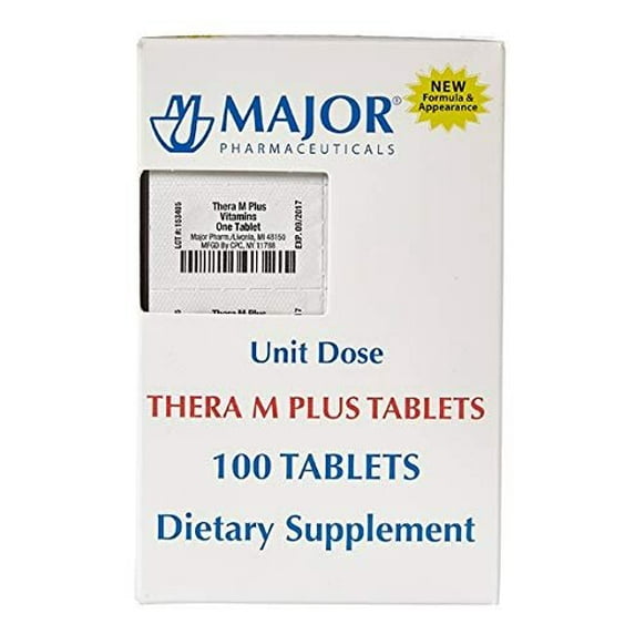 Major Thera-m Plus Multivitamin Supplement Tablets, 9 mg-400 mcg, 100 ...