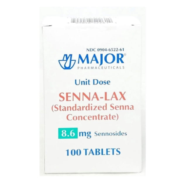 Major Unit Dose Senna Laxative Standardized Concentrated Relief, 100 ...
