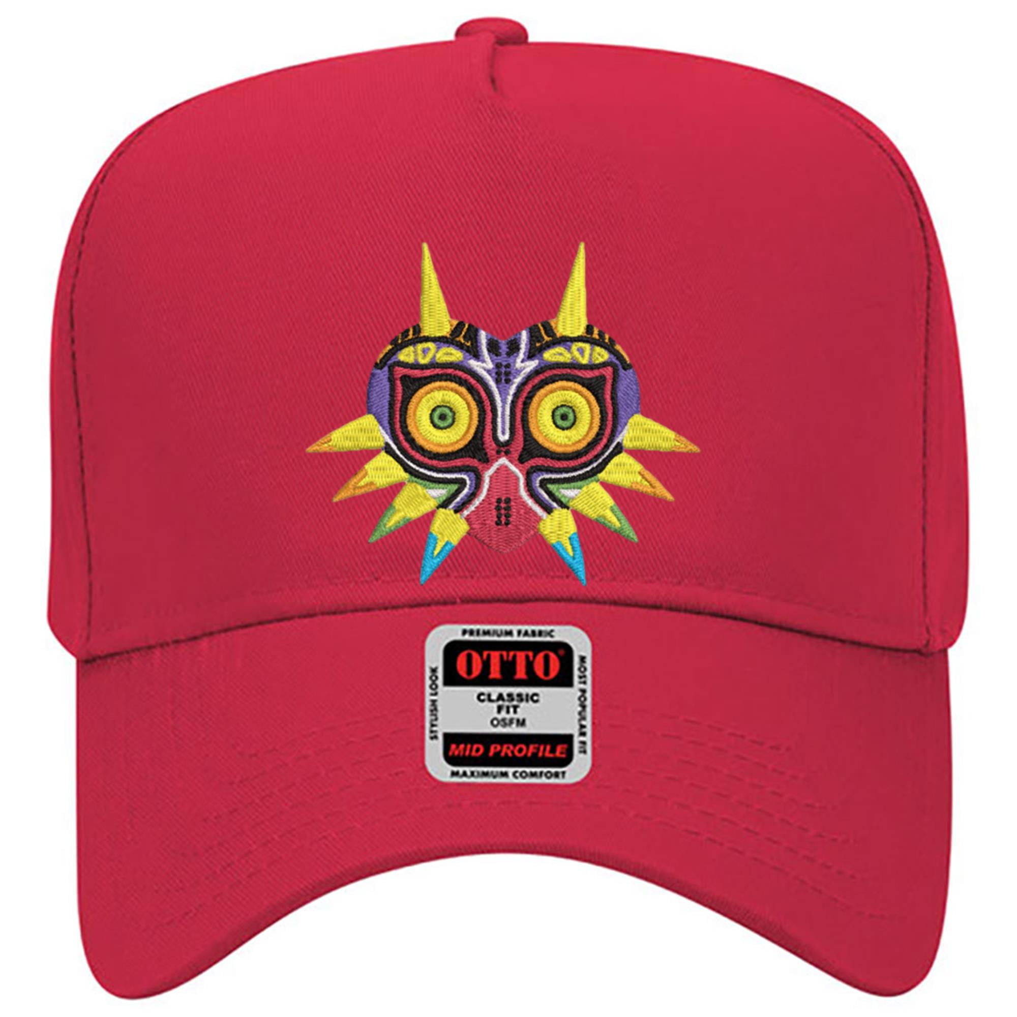 Majora Mask Zelda Game Art Embroidered Mid Profile Baseball Hat ...