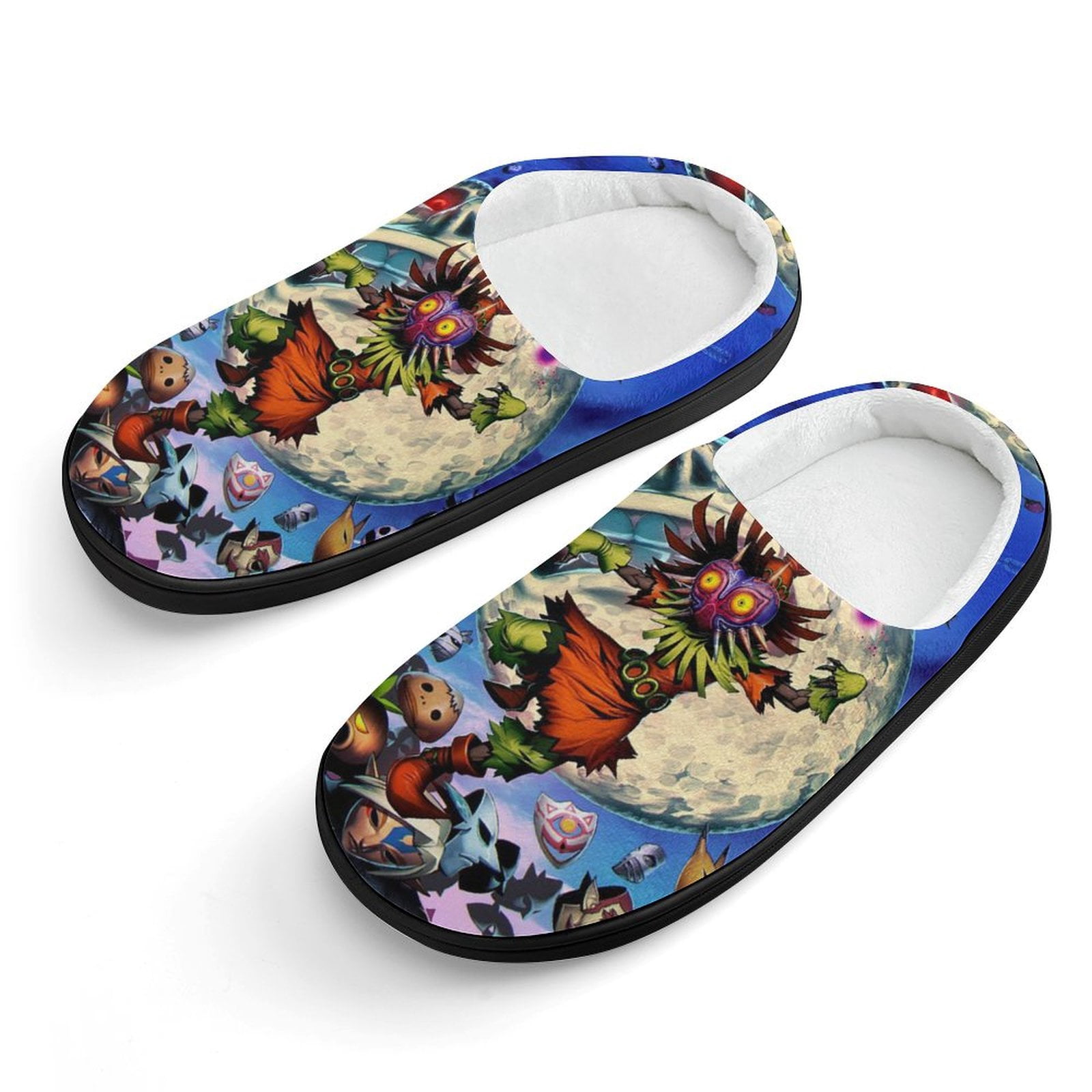 Majora's Mask Zelda Fluffy House Cotton Slippers Memory Foam Suede ...
