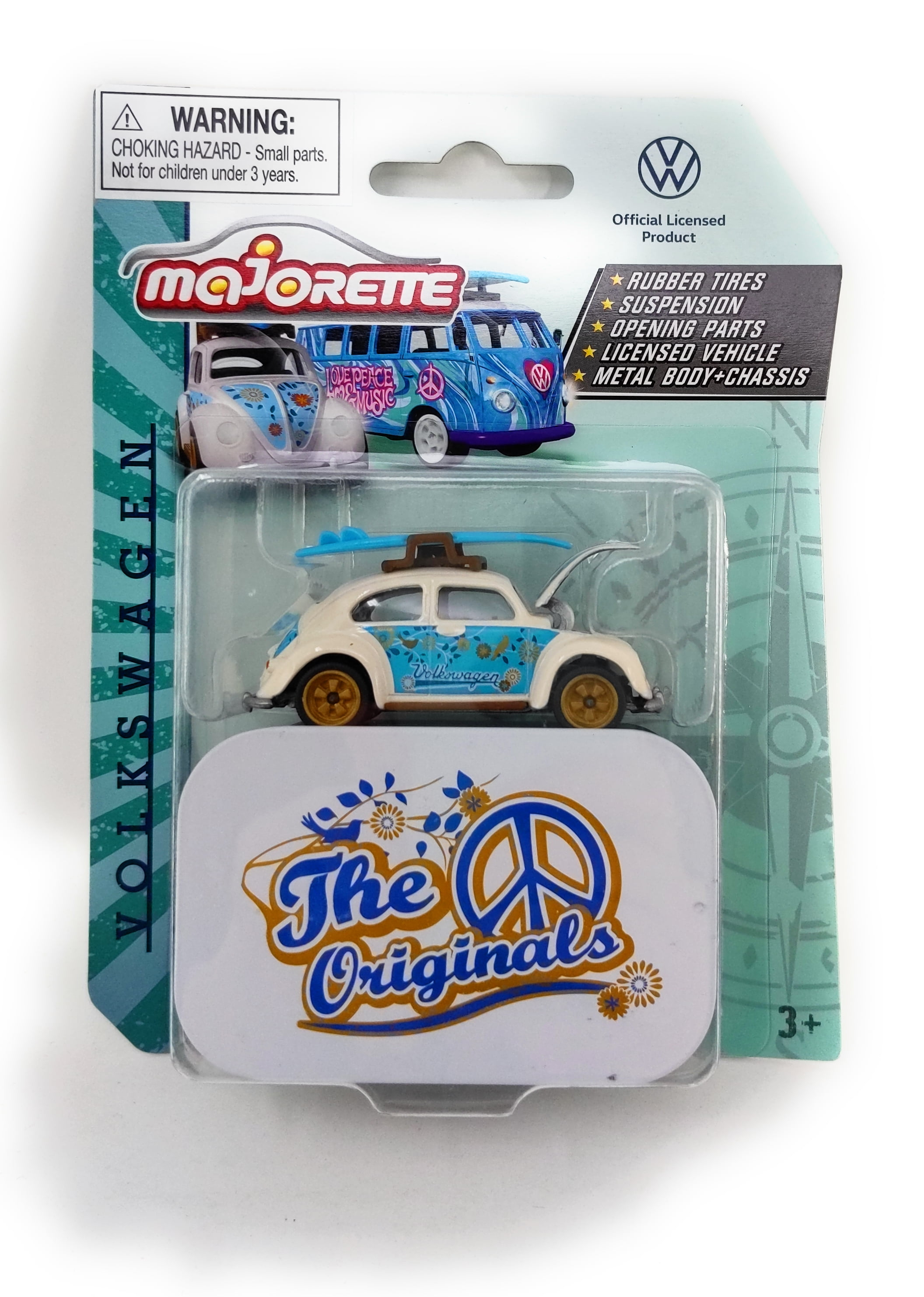 Majorette The Originals Volkswagen Beetle 1:64 Scale Toy Car with Metal ...