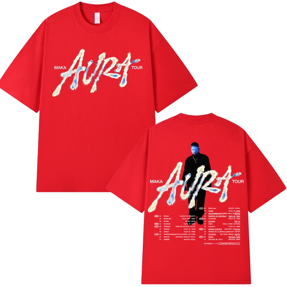 Maka 2025 Aura Tour Unisex Vintage Oversized T-Shirt Streetwear Tee ...