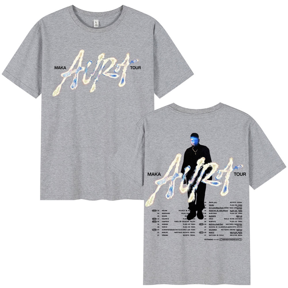 Maka 2025 Aura Tour Unisex Vintage Oversized T-Shirt Streetwear Tee ...
