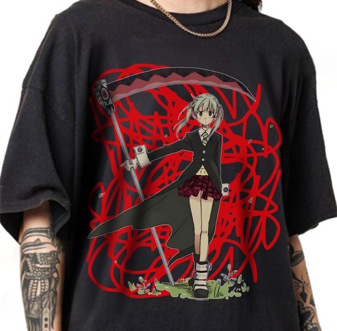 Maka Albarn T-shirt, Soul Eater Manga Anime Shirt,Navy color,size XL ...